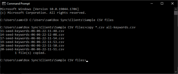 Как объединить несколько CSV-файлов с помощью командной строки Windows (CMD) — Топвизор–Журнал